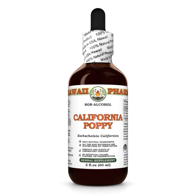 California Poppy Alcohol-FREE Liquid Extract, Organic California Poppy ...