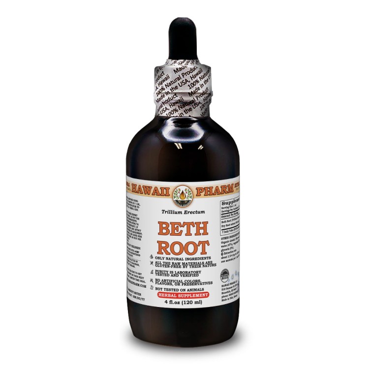 Beth Root Liquid Extract, Beth (Trillium Erectum) Dried Root Tincture