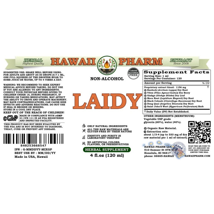 Laidy - Hawaii Pharm Absolutely Natural Premium Quality ALCOHOL-FREE ...